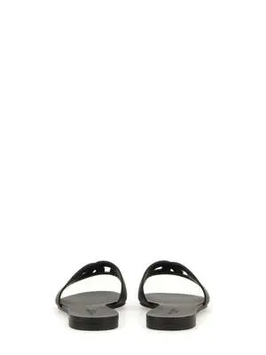 Dolce & Gabbana Rubber Slide Sandals - Black