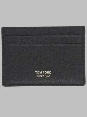 TOM FORD Classic Card Holder In Soft Grained Leather - Black