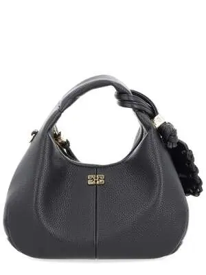 GANNI Small Hobo Bag - Black