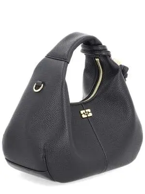 GANNI Small Hobo Bag - Black