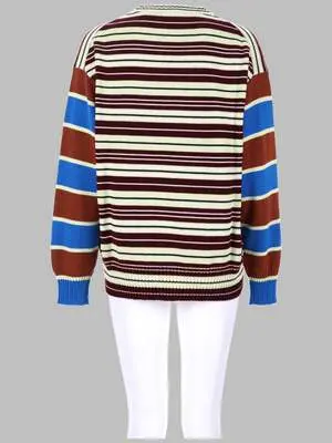 Paul Smith Wool And Cotton Striped Knit