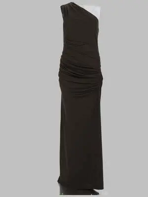 ROTATE BY BIRGER CHRISTENSEN Asymmetrical Midi Dress