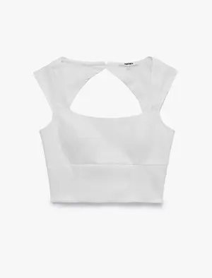 Koton Slim Fit Sleeveless Crop Blouse