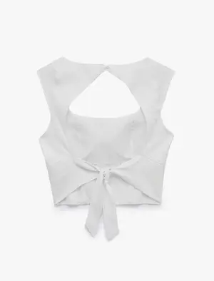 Koton Slim Fit Sleeveless Crop Blouse