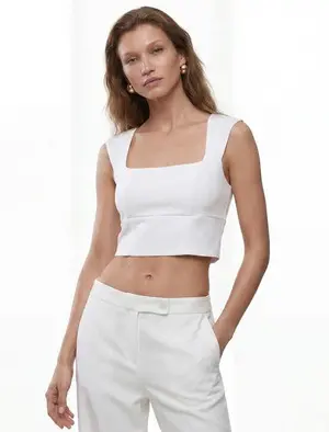 Koton Slim Fit Sleeveless Crop Blouse