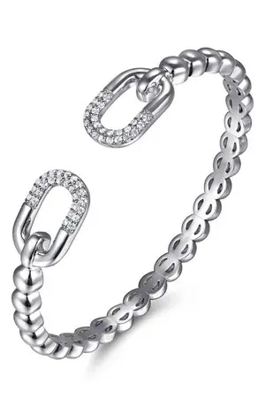 GABRIEL & CO. Sculptural Pavé Diamond & Cuff Bracelet