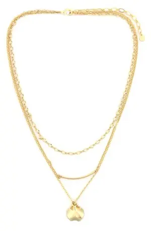 PANACEA Layered Teardrop Necklace - Gold