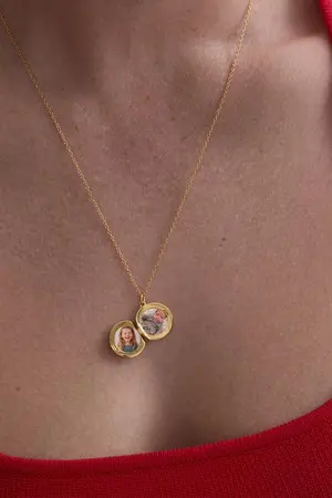 Astley Clarke Biography Midi Locket Necklace With Created White Sapphire
