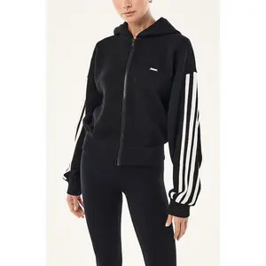 P.E Nation Flip Side Full Zip Hoodie With Sporty Stripes