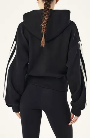 P.E Nation Flip Side Full Zip Hoodie With Sporty Stripes