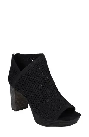 Pelle Moda Aurel Open Toe Platform Bootie - Black