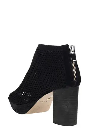 Pelle Moda Aurel Open Toe Platform Bootie - Black