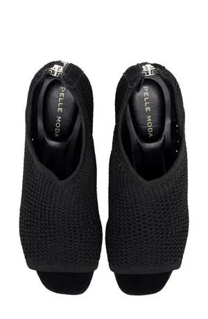 Pelle Moda Aurel Open Toe Platform Bootie - Black