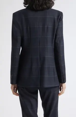 Marella Fedra Plaid Double-breasted Blazer