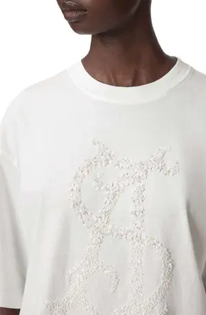 ALLSAINTS Amelie Sequined Logo T-shirt