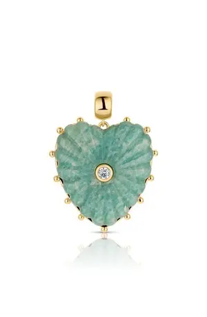 THATCH Malene 14k Gold Plated Bail Charm - Amazonite