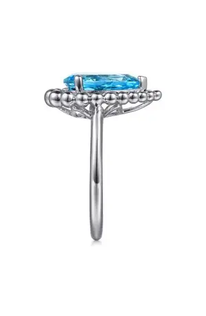 GABRIEL & CO. Swiss Blue Topaz Ring
