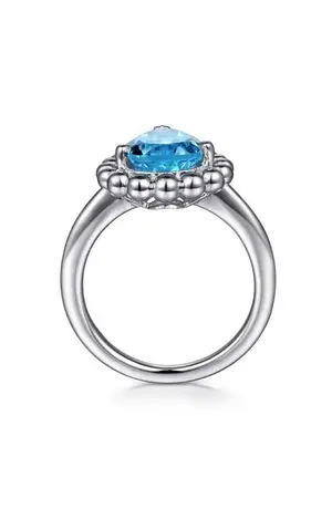 GABRIEL & CO. Swiss Blue Topaz Ring