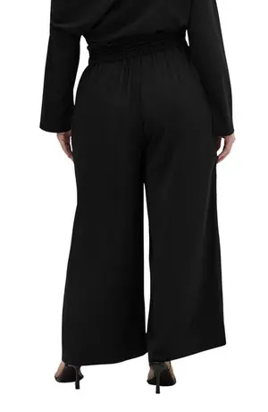 City Chic Shania Tie Waist Wide Leg Pants