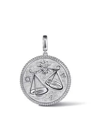 GABRIEL & CO. Zodiac Medallion With White Sapphires