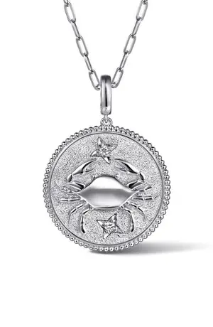 Gabriel & Co. Zodiac Medallion With White Sapphires