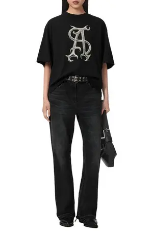 ALLSAINTS Reflex Amelie Logo Graphic T-shirt