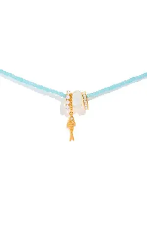 GIRLS CREW Fish Beaded Pendant Necklace
