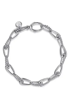 GABRIEL & CO. Tapered Link Bracelet - Sterling Silver