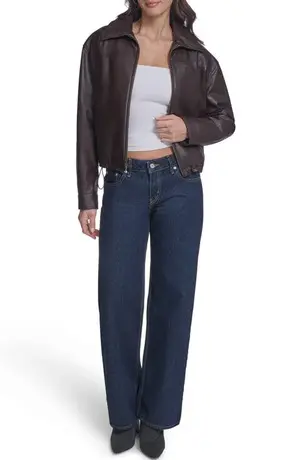 LEVI'S Faux Leather Bomber Jacket
