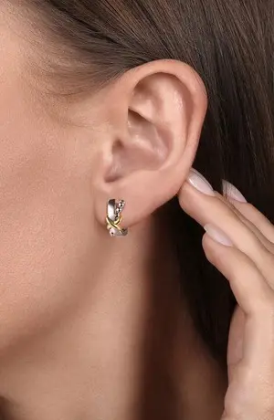 GABRIEL & CO. Intricate Hoop Earrings