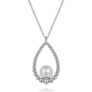 Gabriel & Co. Pearl Teardrop Pendant Necklace - Sterling Silver