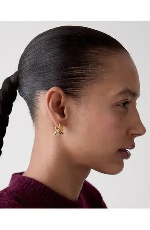 Kate Spade New York Floral Huggie Hoop Earrings