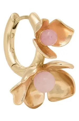 Kate Spade New York Floral Huggie Hoop Earrings
