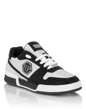 Philipp Plein P-force 78 Strass Embellished Low-top Sneakers - White/black