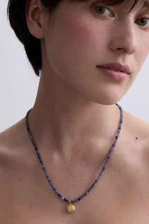 Astley Clarke Mini Biography Blue Aventurine Locket Necklace