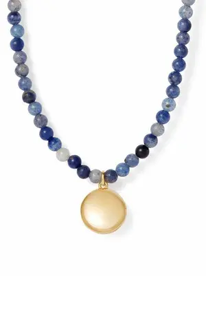 Astley Clarke Mini Biography Blue Aventurine Locket Necklace