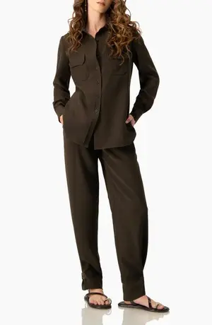 IVONNE Tapered Cuff High-waist Relaxed Fit Trousers