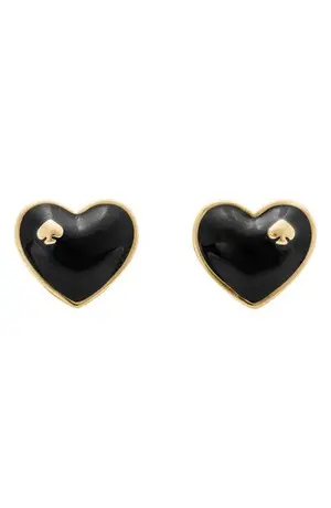 Kate Spade New York Kate Spade New York Heart Spade Stud Earrings Black