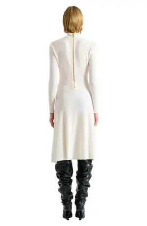 Balmain Long Ribbed Knit Dress