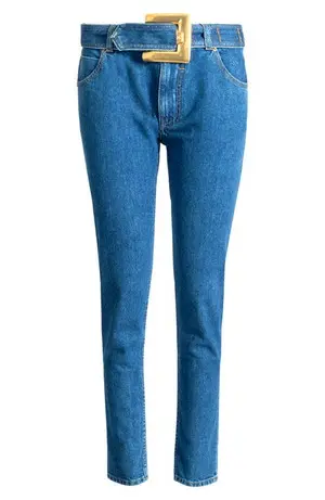 Balmain Belted Denim Jeans