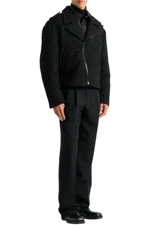 Balmain Tweed Biker Jacket