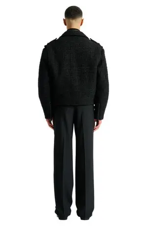 Balmain Tweed Biker Jacket