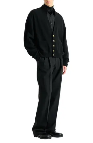 Balmain Eco-cashmere Cardigan With Lion Medallion Buttons