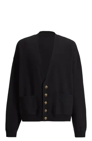 Balmain Eco-cashmere Cardigan With Lion Medallion Buttons