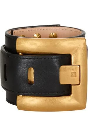 Balmain Anthem Smooth Leather Bracelet