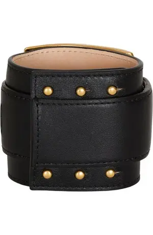 Balmain Anthem Smooth Leather Bracelet