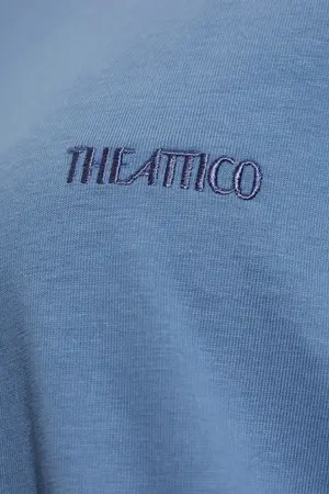 Attico Oversized T-shirt With Shoulder Pads - Blue