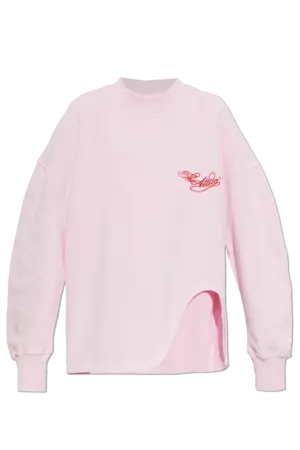Attico Oversize T-shirt With Asymmetrical Slit