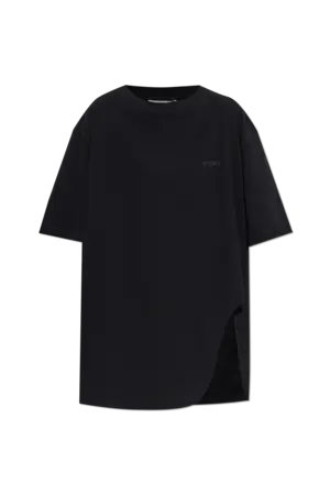 Attico ‘oversize’ T-shirt With A Slit Black