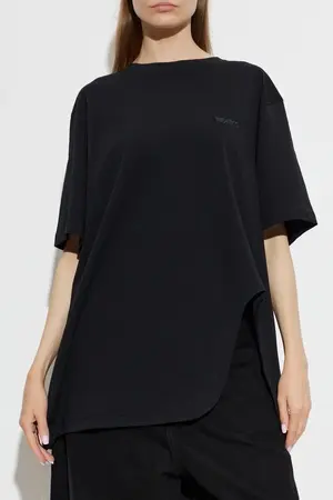 Attico Oversize’ T-shirt With A Slit - Black